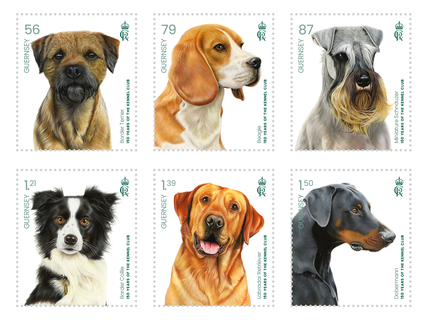 Set of 6 stamps