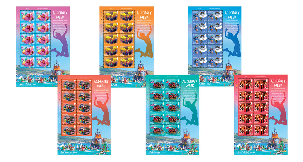 Alderney Week Sheets of 10