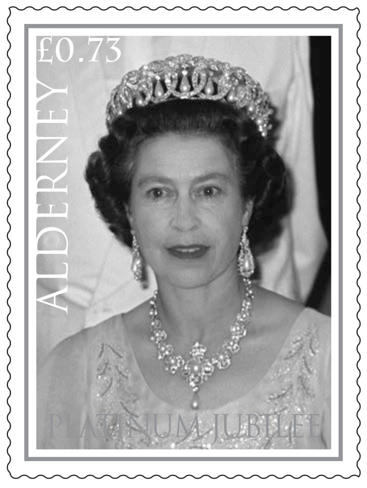 2022 Queen's Jubilee black and white 73p stamp