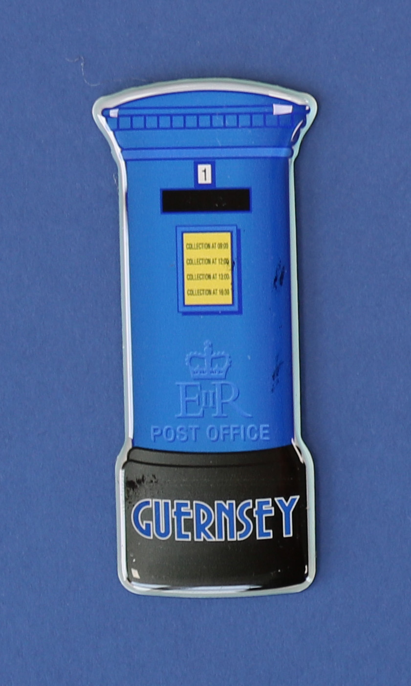 The Iconic Blue Guernsey Post Box