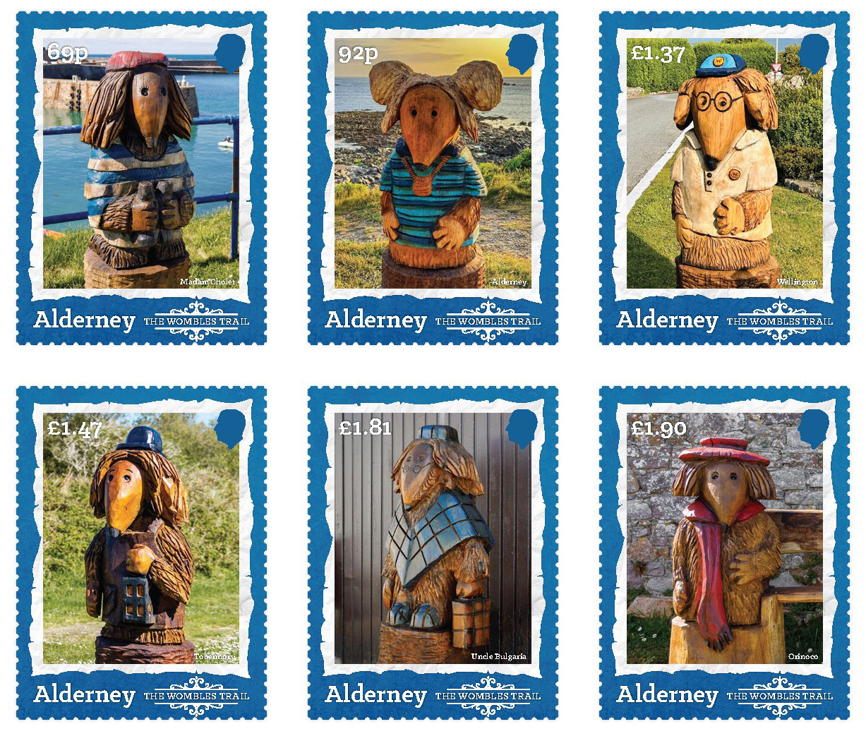 The Wombles Trail Set of 6 Stamps