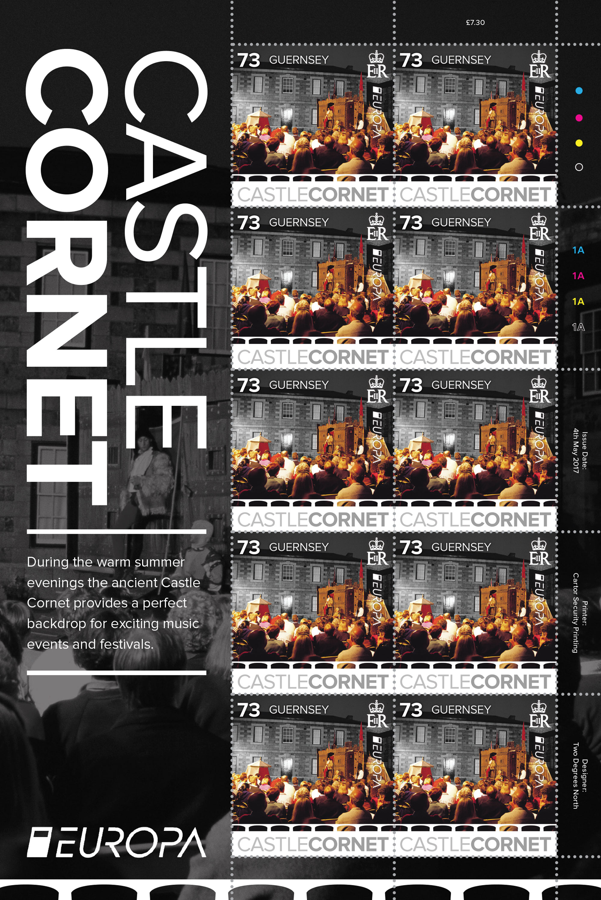 Sheet of 10 (73p Europa)