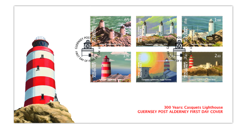 300 Years - Casquets Lighthouse, First Day Cover