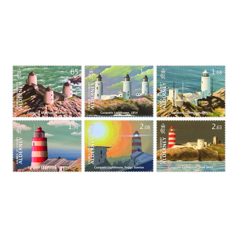 300 Years - Casquets Lighthouse, Set of 6 Stamps