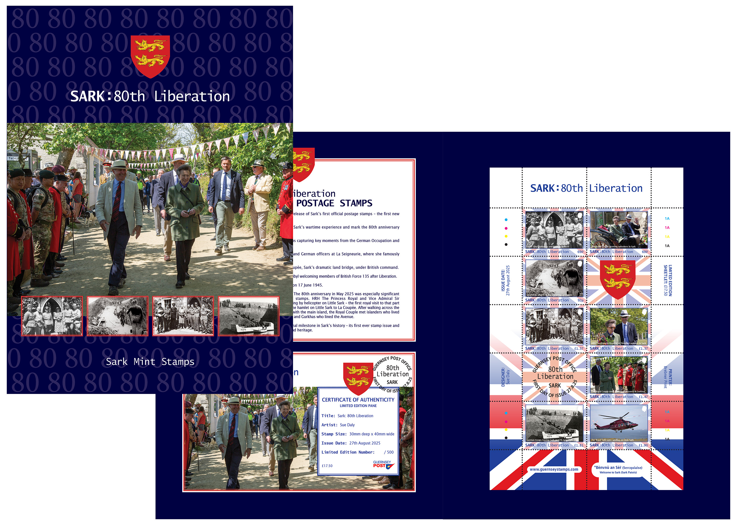 Sark: 80th Liberation Limited Edition Souvenir Folder & Sheet