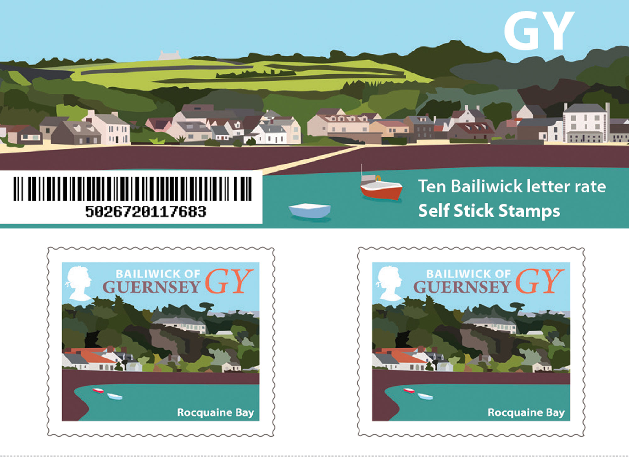 Guernsey's self-stick stamps available at Post Offices