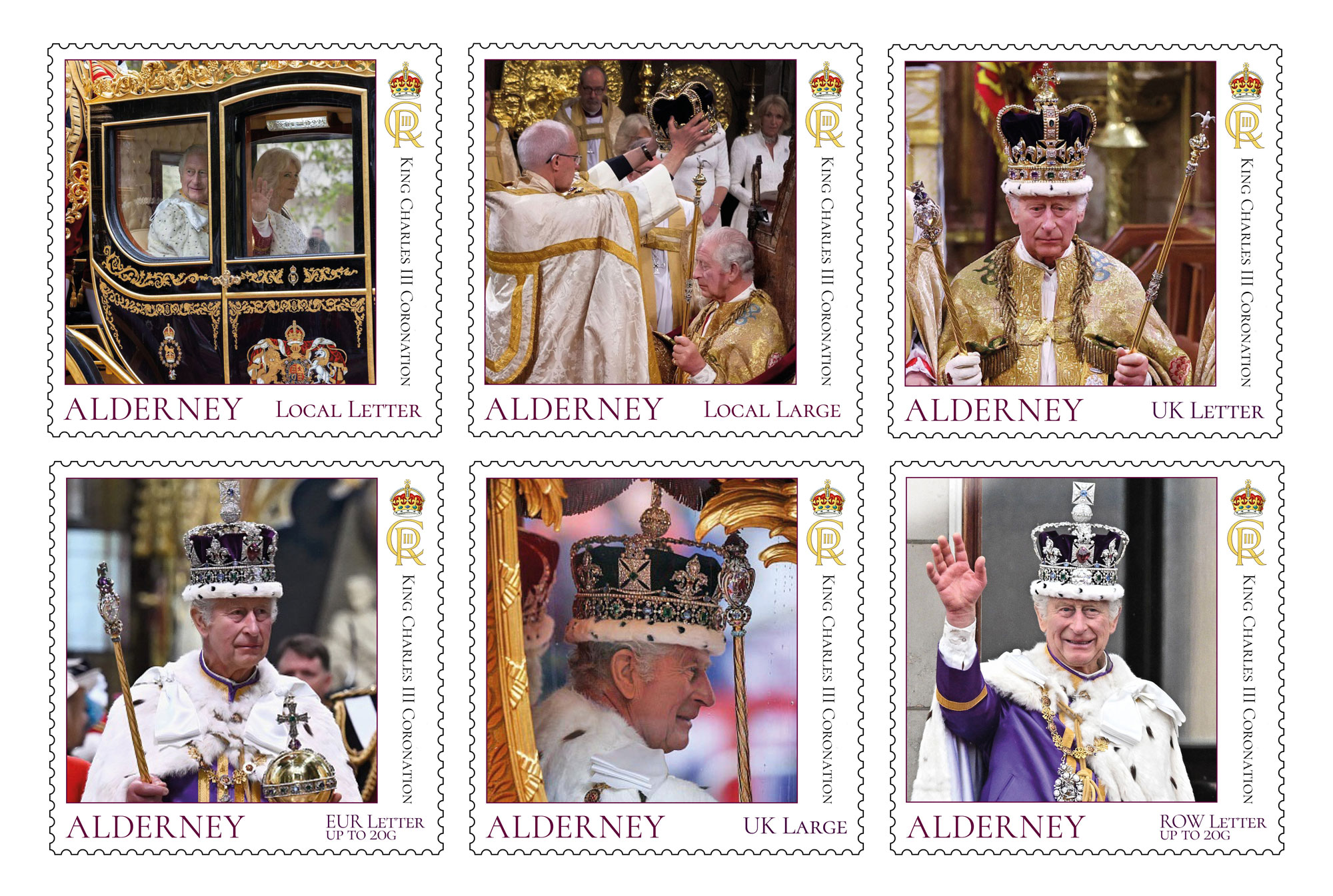 The Coronation of King Charles III Set of 6 stamps